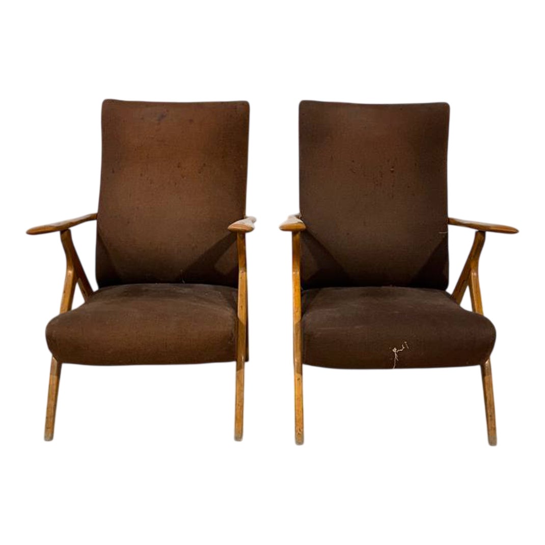 Mid-Century Modern Lounge Chairs by Antonio Gorgone, 1950s, Set of 2 ...