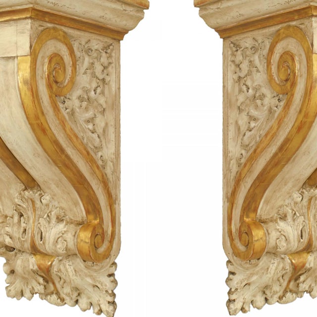 Italian Neo-Classic Gilt Wall Shelves - a Pair | Chairish