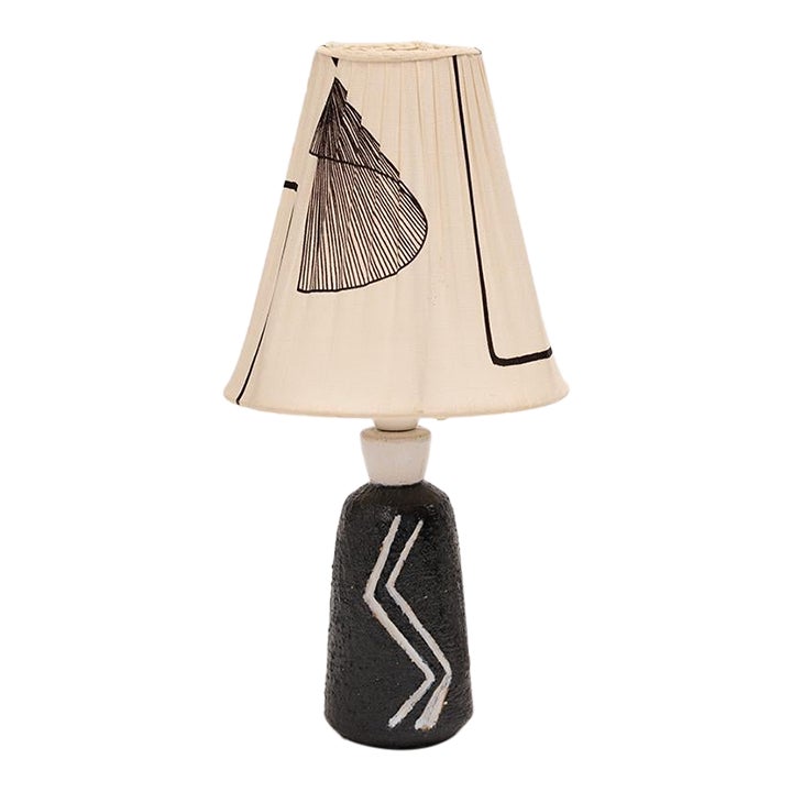 Mid 20th Century Small Midcentury Modern Studio Lamp + Shade | Chairish