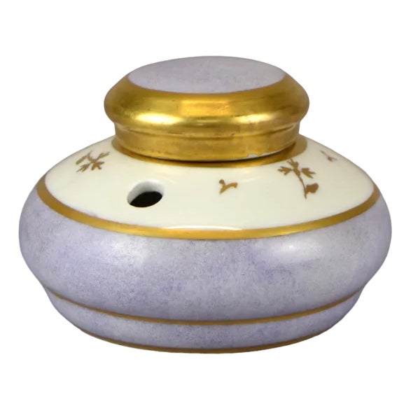 Inkwell in Limoges Porcelain, France | Chairish