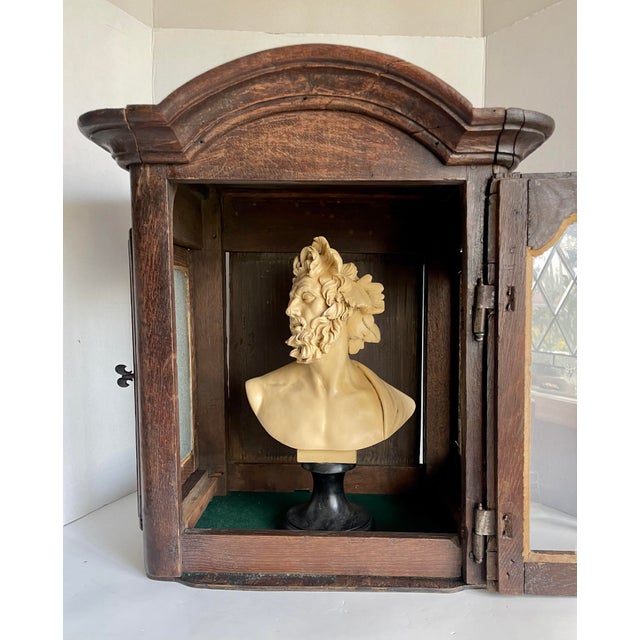 Antique Clock Hood Converted Glass Front Display Curio Cabinet | Chairish