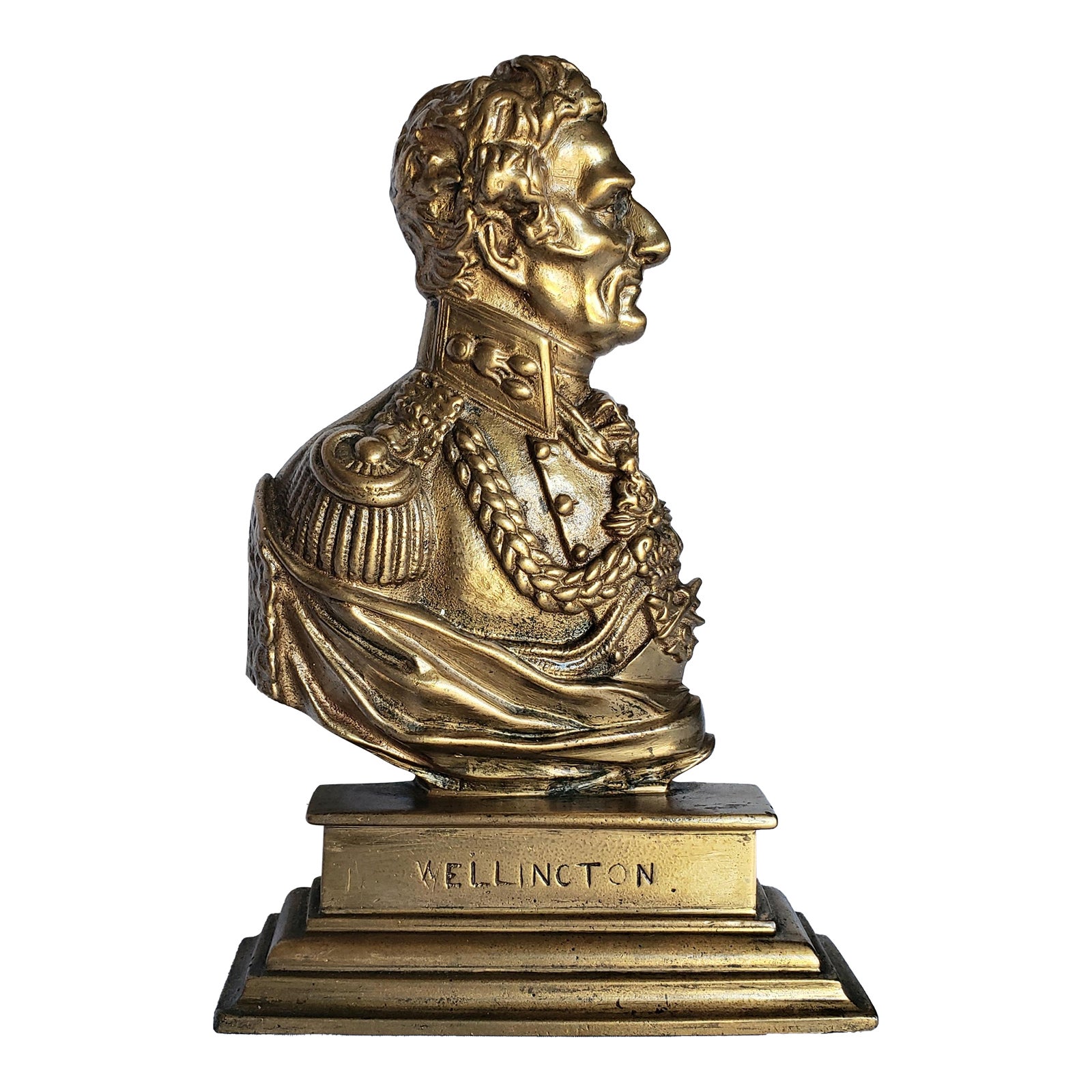 Late 19th Century Victorian Gilded Bronze Wellington Portrait Plaque ...