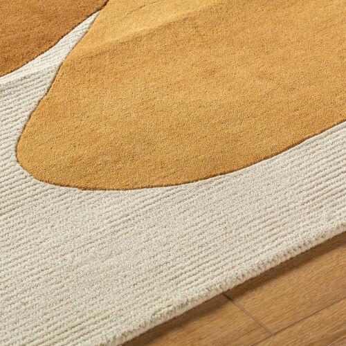 Rossi Hand Tufted Modern Abstract Earth Tone Wool Rug | Chairish