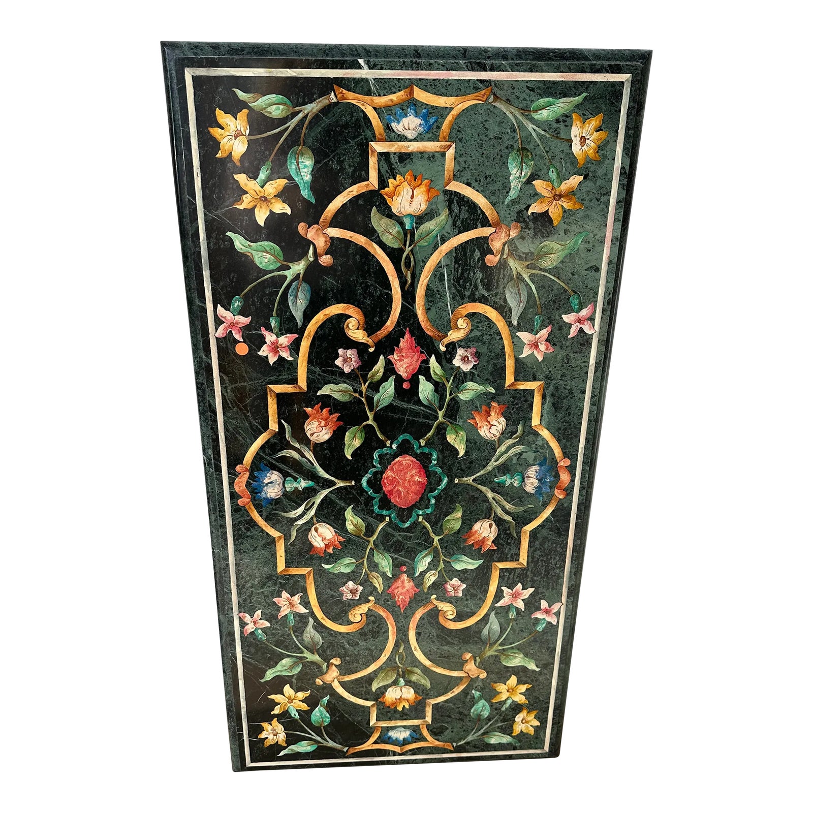 1990s Vintage Pietra Dura Design Coffee Table Top | Chairish