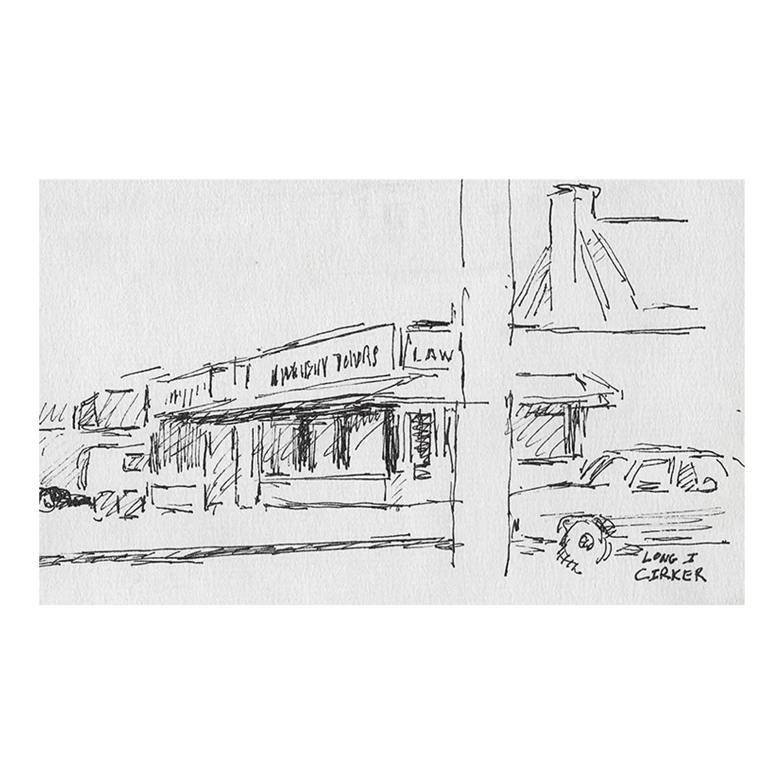 Hayward Cirker Long Island Drawing | Chairish
