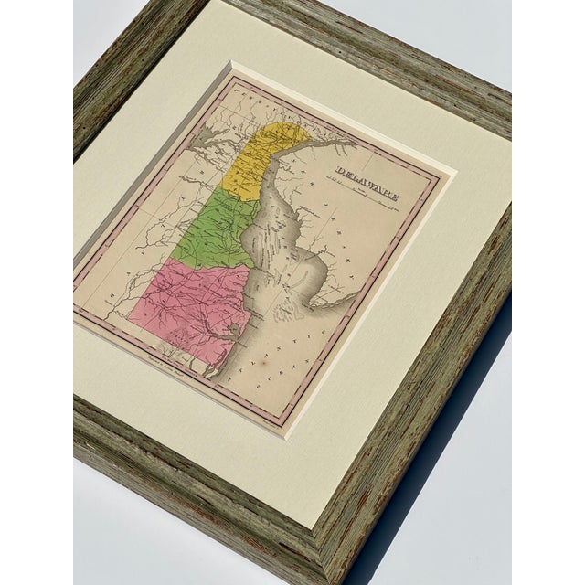 Map of Delaware by Anthony Finley, 1824 (Framed) | Chairish