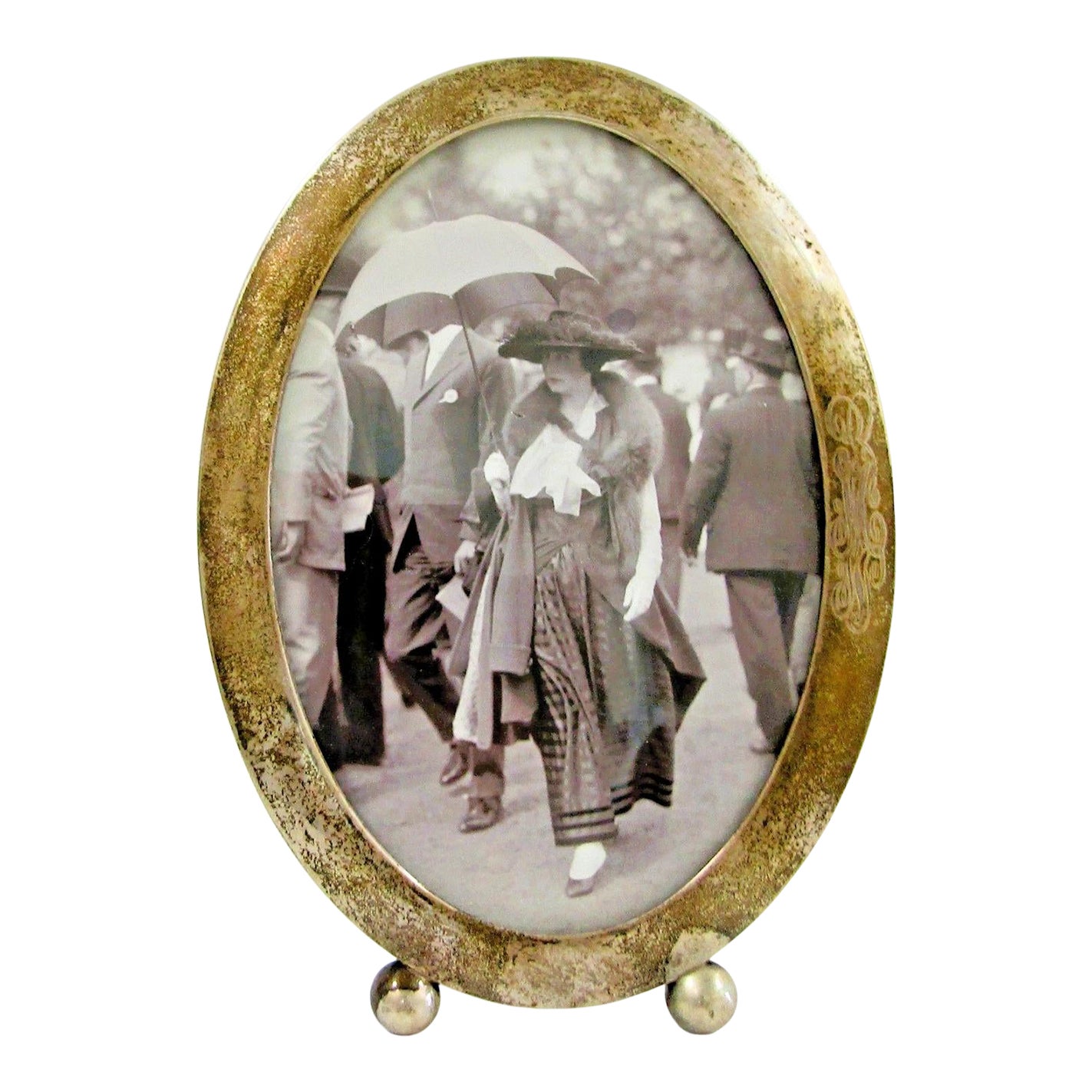 Antique Hallmarked Sterling Silver Oval Picture Frame With Alice ...