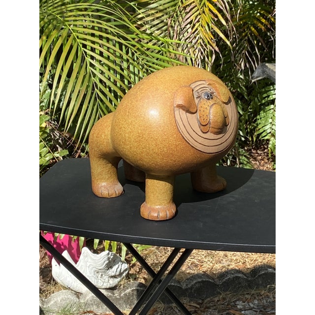1970s Lisa Larson Large Size Ceramic Art Pottery Bulldog Gustavsberg ...