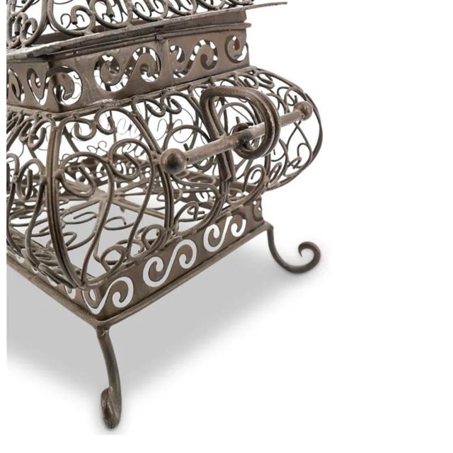 Vintage Scrolling Iron Casket | Chairish