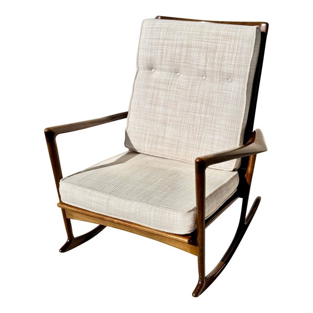 1960s Danish Modern Kofod Larsen for Selig Rocking Chair | Chairish