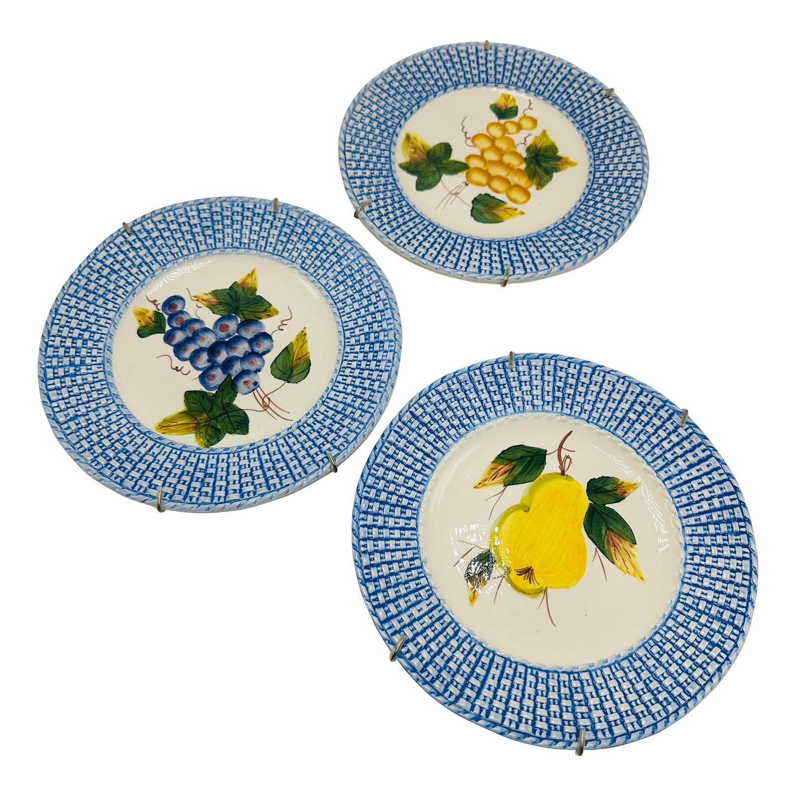 Hand Painted Decorative Plates, Set of 3 | Chairish