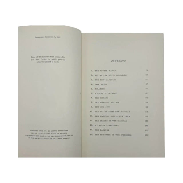 Hotel Splendide by Ludwig Bemelmans 1941 First Edition Book Hardcover ...
