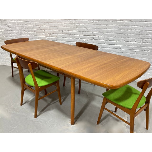 Danish Mid Century Modern Expandable Teak Dining Table, Made in Denmark ...