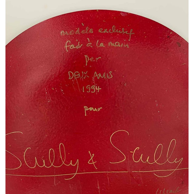 Vintage Scully and Scully Hand-Painted Glass Dinner Plates - Set of 5 ...