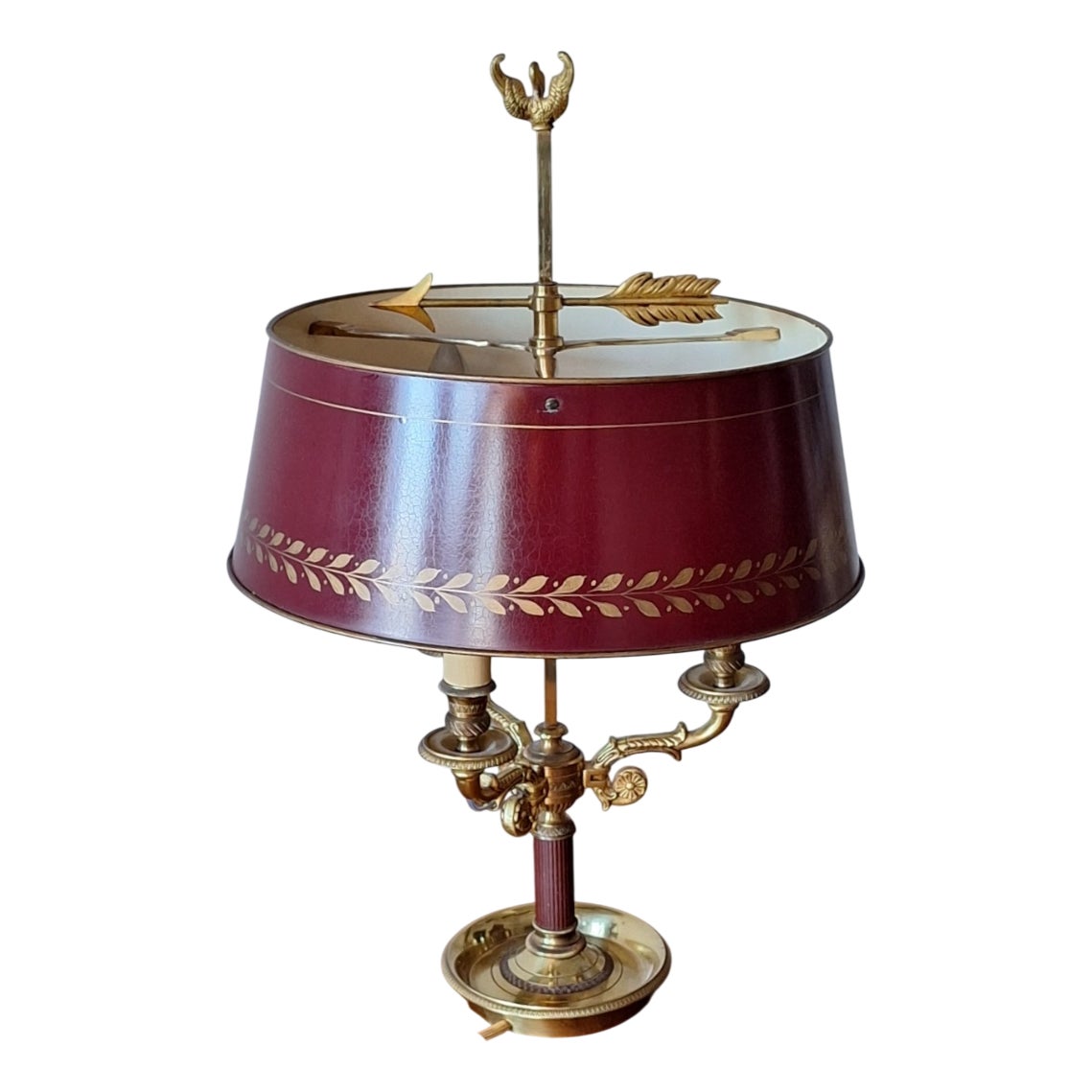 Mid-Century Modern French Brass Table Lamp from Maison Lucien Gau ...