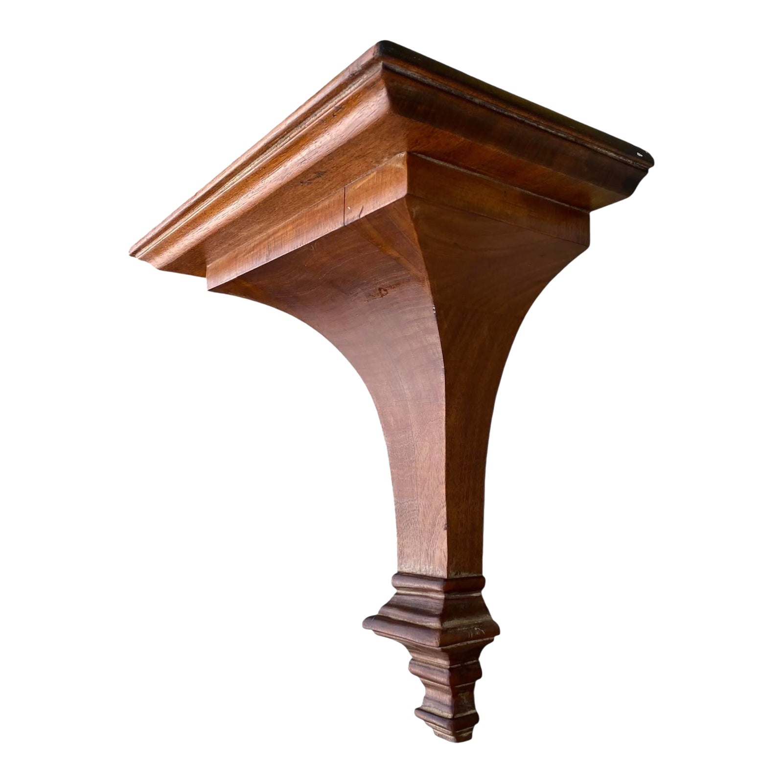 Vintage 1970’s Carved Solid Wood Wall Bracket | Chairish