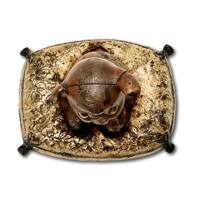 Rare Antique Hubley Mfg. Co. Model #32 "Fido on Pillow" Puppy Dog Cast ...