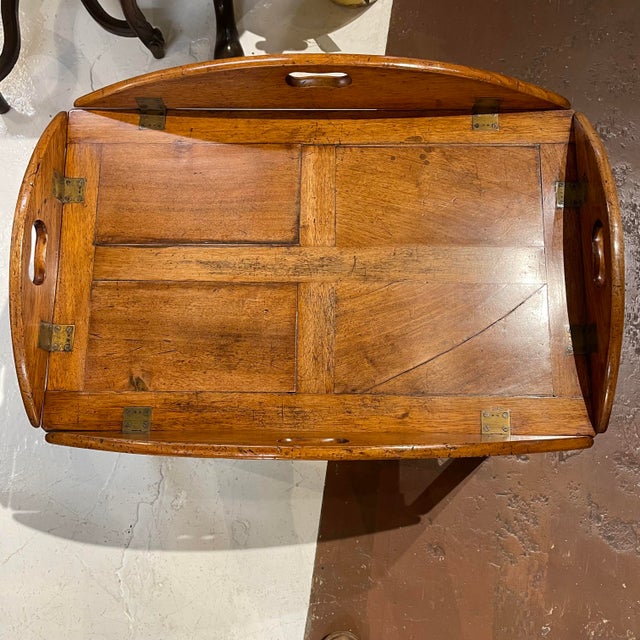 Antique Mid 19th Century English Mahogany Butler's Tray on Custom Stand ...