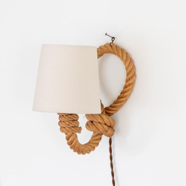1960s French Rope Sconce by Audoux Minet | Chairish