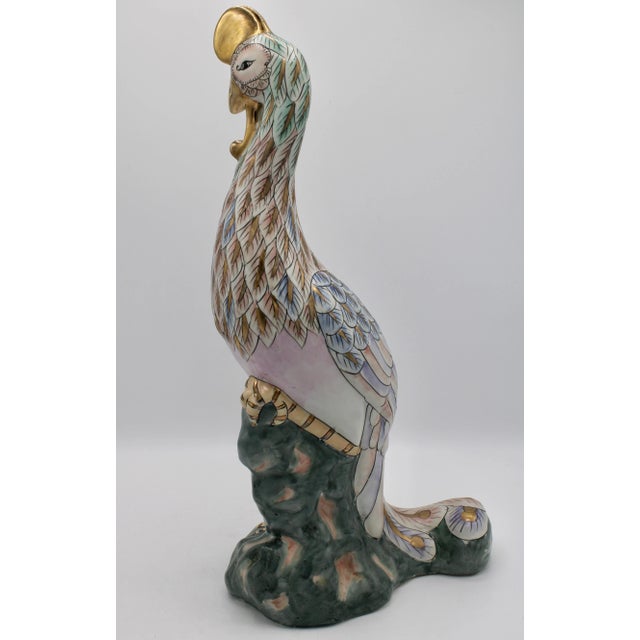 Vintage Asian Ceramic Phoenix Bird Statue | Chairish