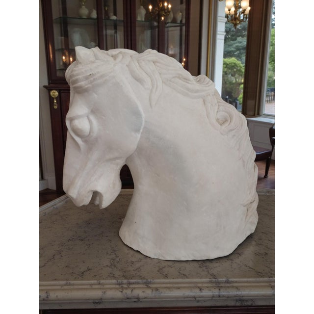 Large Vintage Horse Head Bust Sculpture, 1978 | Chairish