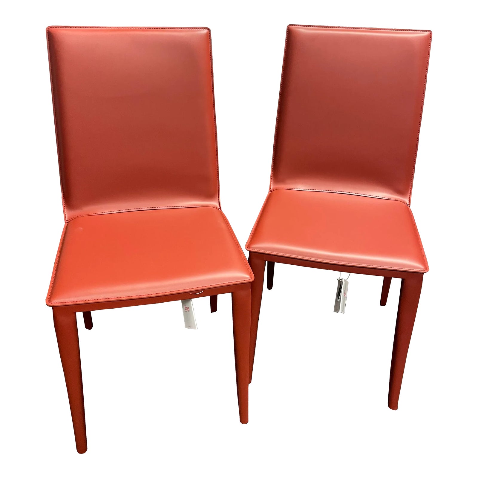 Design Within Reach Russian Red Bottega Chairs- Set of 2 | Chairish