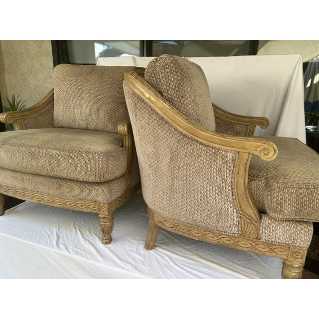 Vintage Hollywood Regency Neoclassical Hand Carved Gilded Wood Club ...