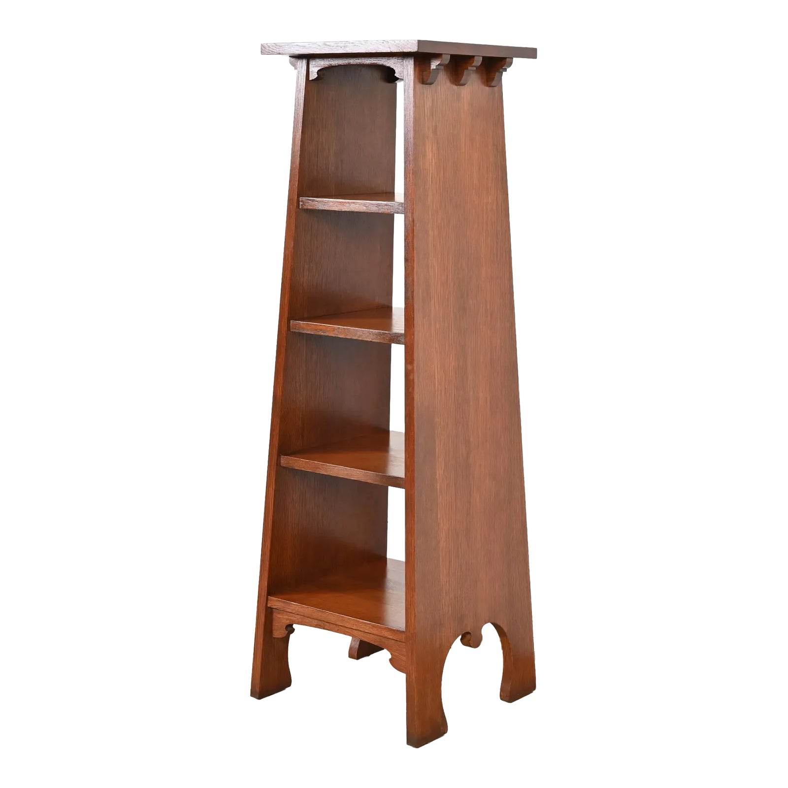 Stickley Mission Oak Arts & Crafts Bookcase or Magazine Rack | Chairish
