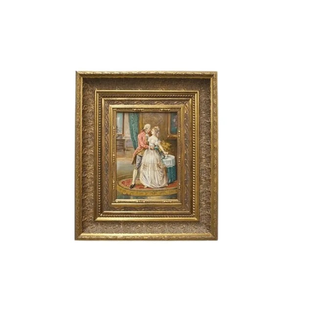 Lambert, Figurative Scene, 19th Century, Oil on Copper, Framed | Chairish