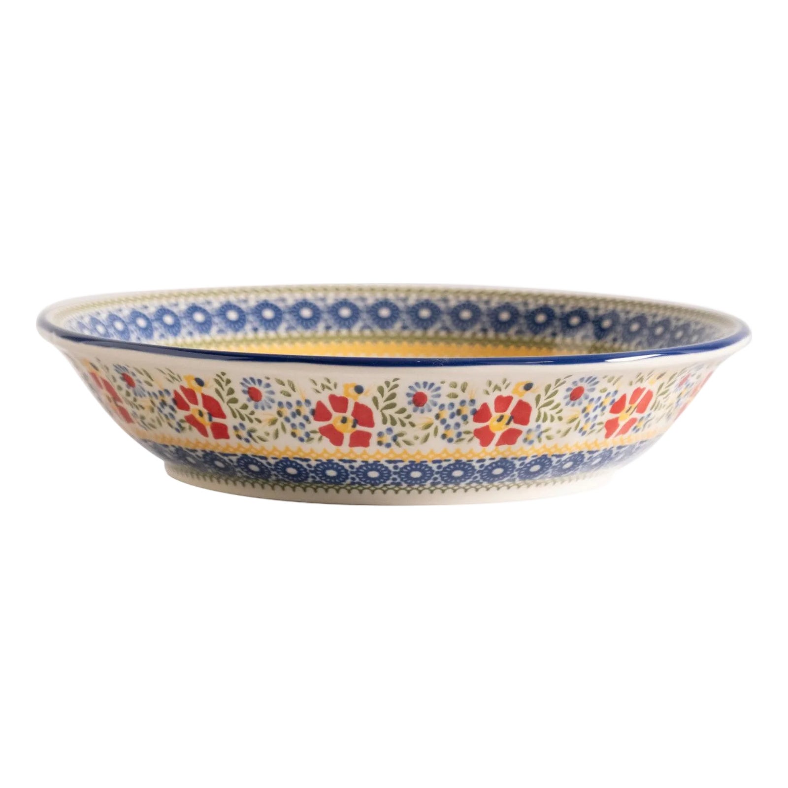 Polish-Style Hand-Painted Ceramic Plates | Chairish