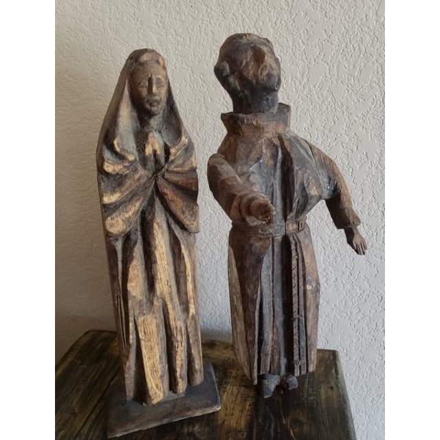 Rustic Antique Handmade Church Altar Santos Figures - Religious Folk ...