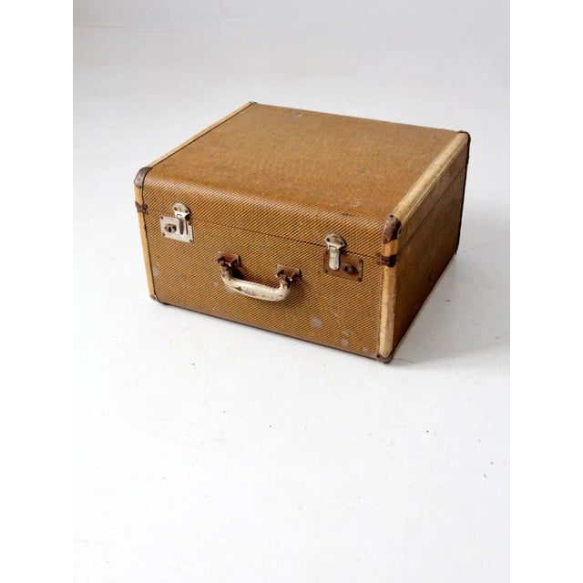 Vintage Square Suitcase | Chairish