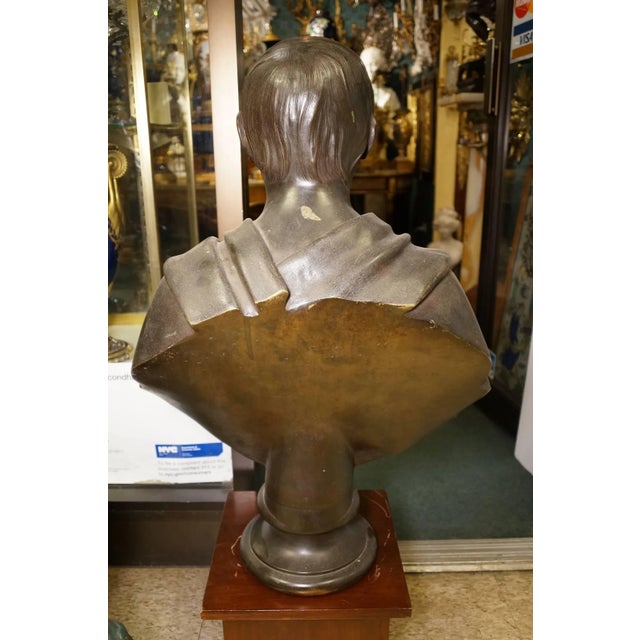 Fine Patinated Bronze Bust of a Roman or Greek Nobleman | Chairish