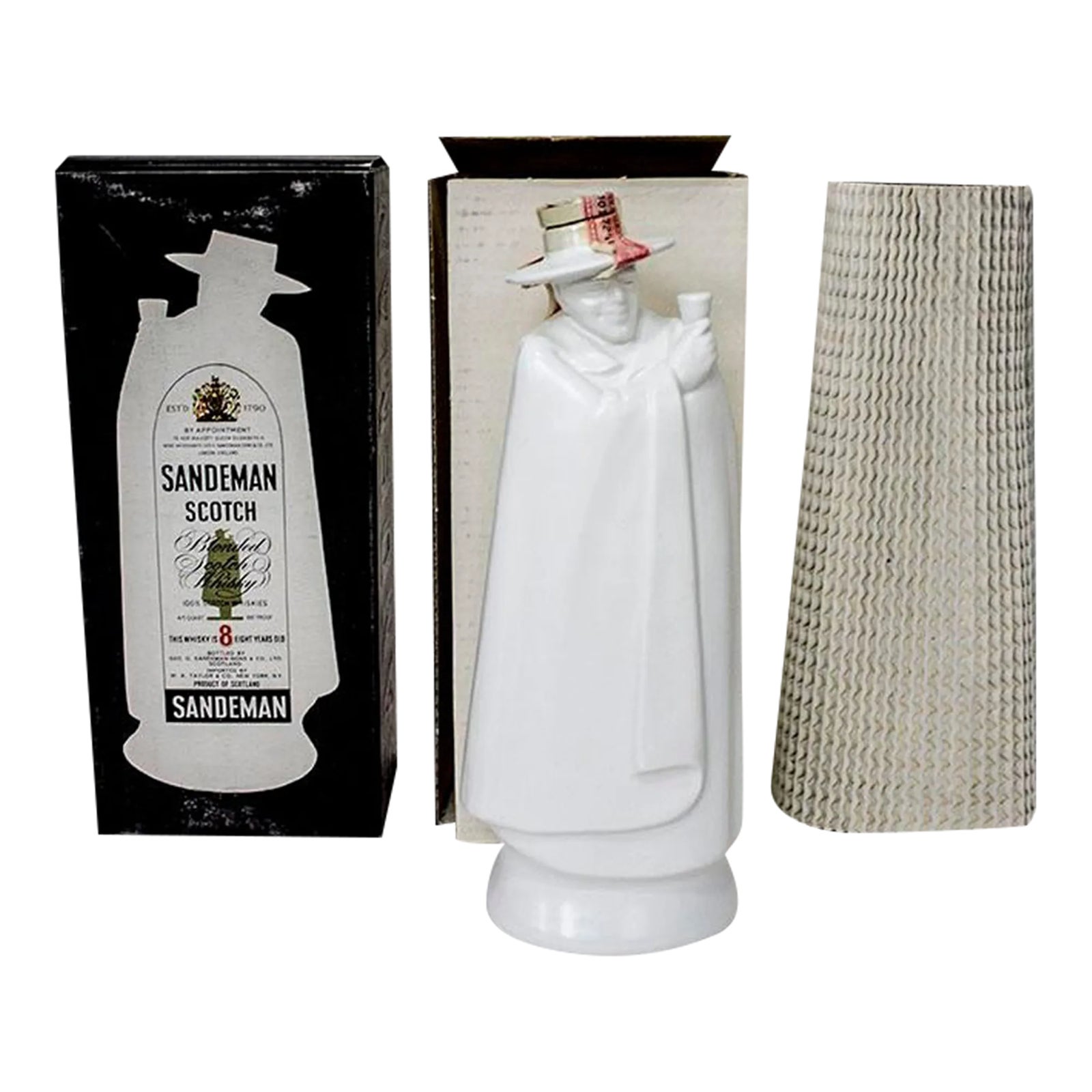 Vintage Sandeman Scotch Wedgwood Figural Man Decanter Bottle Moonstone ...