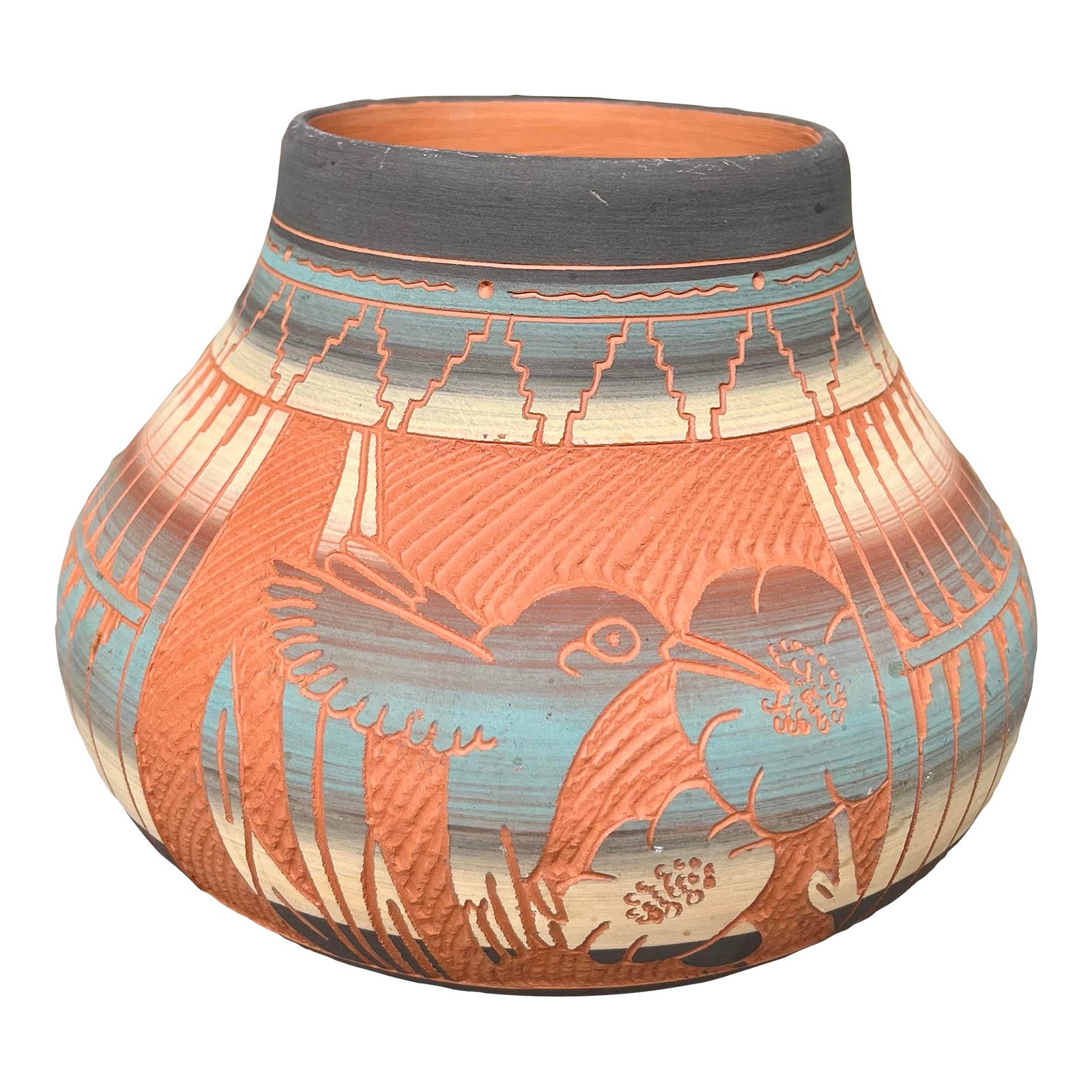 Vintage Dennison Billy Navajo Art Pottery Vase | Chairish