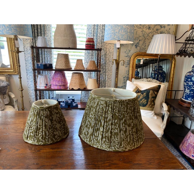 10" Maison Maison Gathered Fabric Lampshade (Free Bird) | Chairish