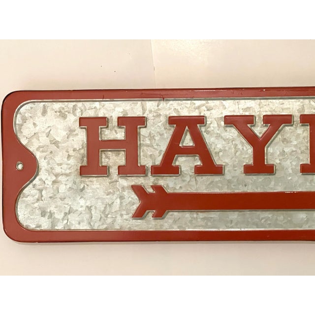 Country Metal Hayrides Sign | Chairish