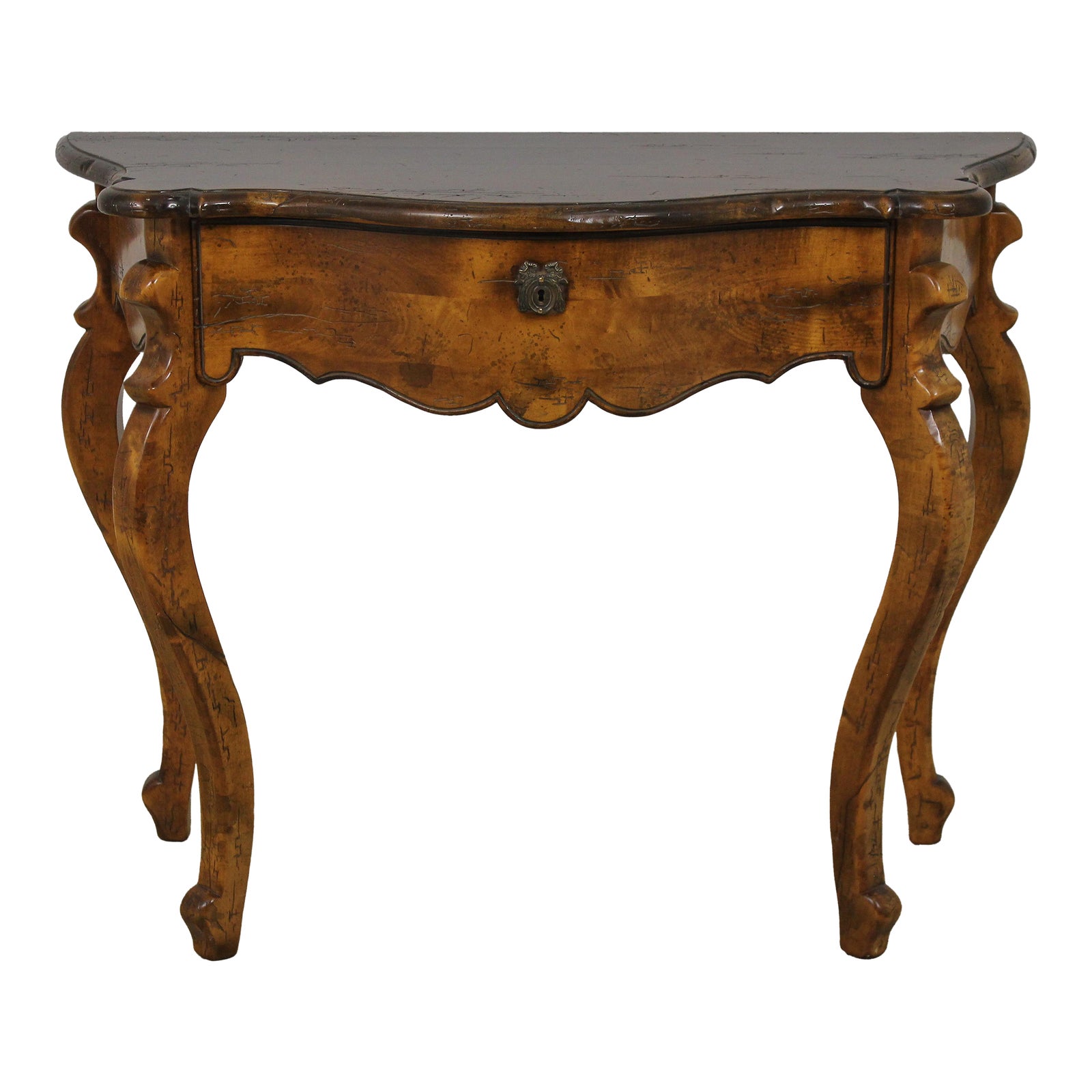 Baker Milling Road Distressed Finish Italian Console Table Chairish