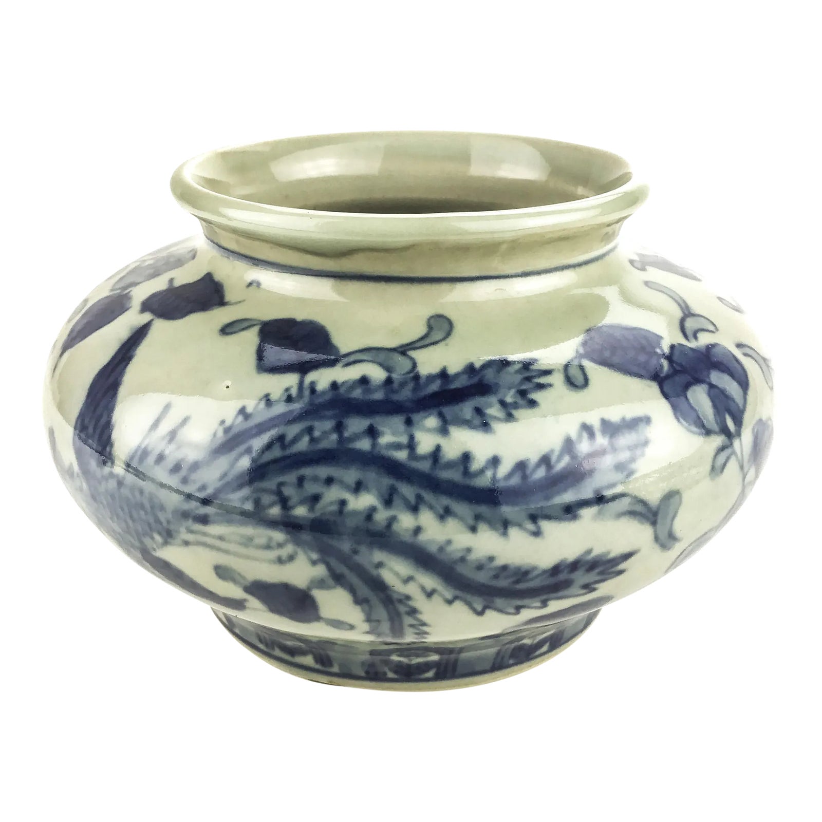 Asian Design Cache Planter Pot Porcelain Ceramic | Chairish