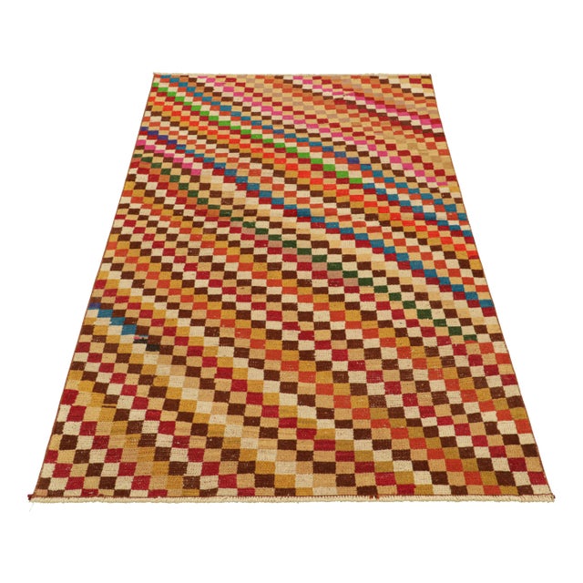 Vintage Zeki Müren Runner With Polychromatic Geometric Patterns From ...