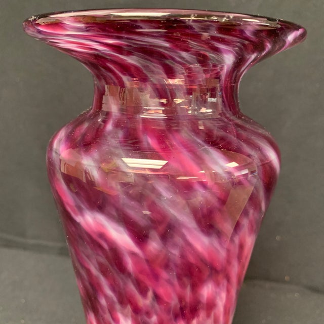 1994 Mvg Magenta Art Glass Vase | Chairish