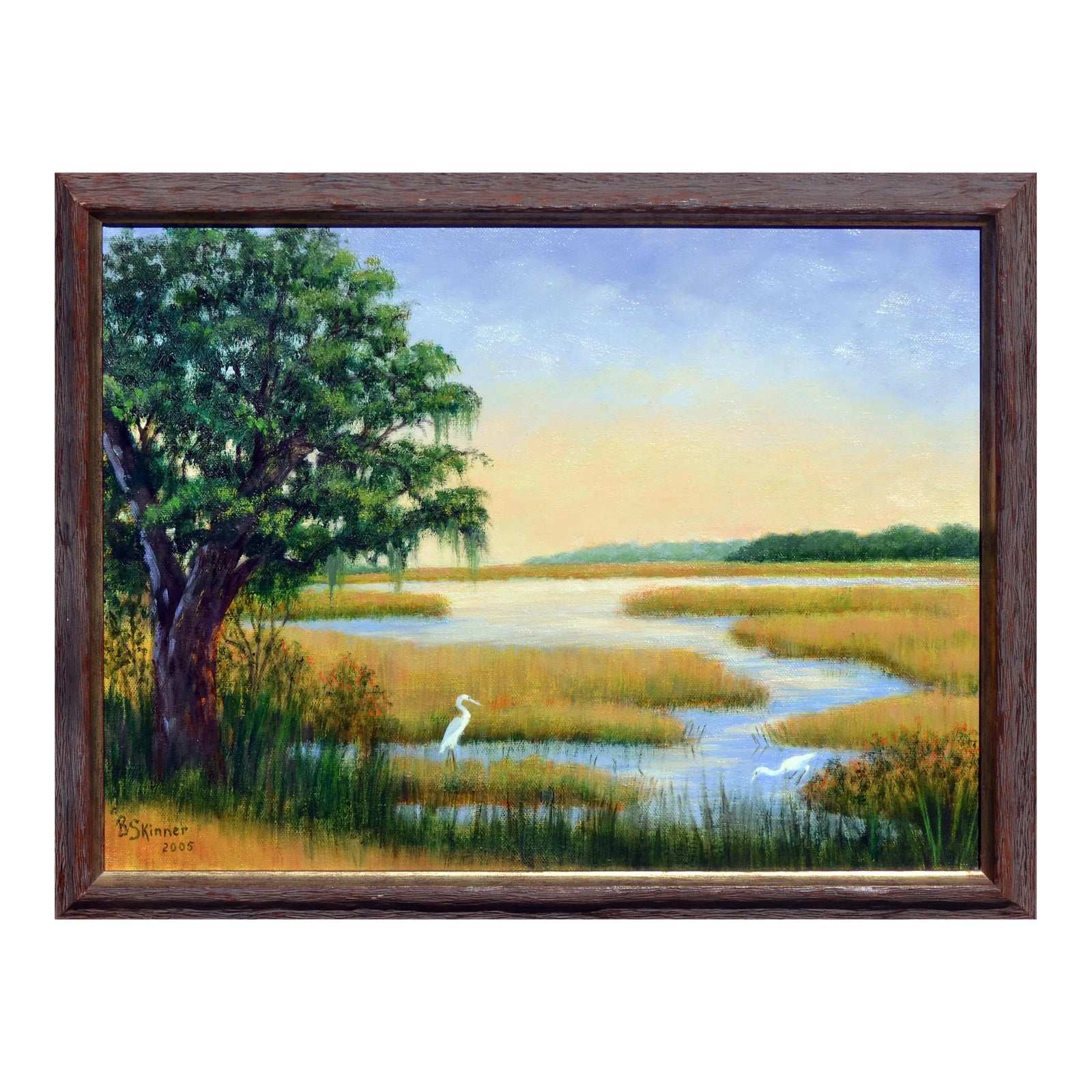 Elkhorn Slough - California Landscape in Oil on Canvas by B. Skinner ...
