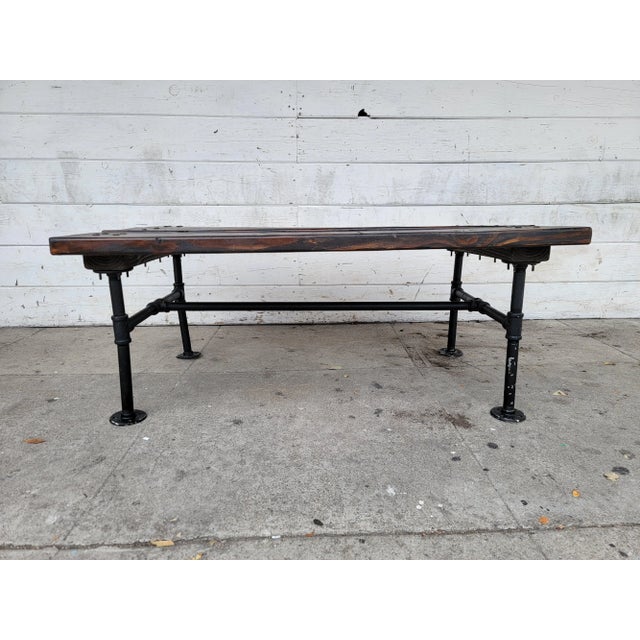 Rustic Industrial Coffee Table | Chairish