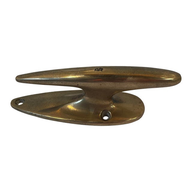 Vintage Large Brass Boat Cleat | Chairish