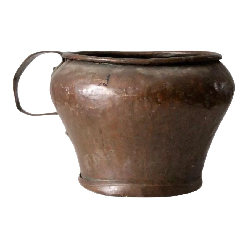 Antique Copper Jug Pot | Chairish