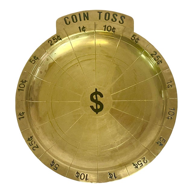 Mid-Century Americana Boho Chic Brass Pocket Coin Toss Dish Catchall ...