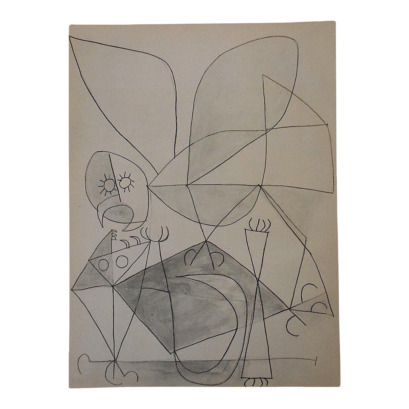 Vintage Mid 20th C. Limited Edition Picasso Lithograph - From Verve Art ...