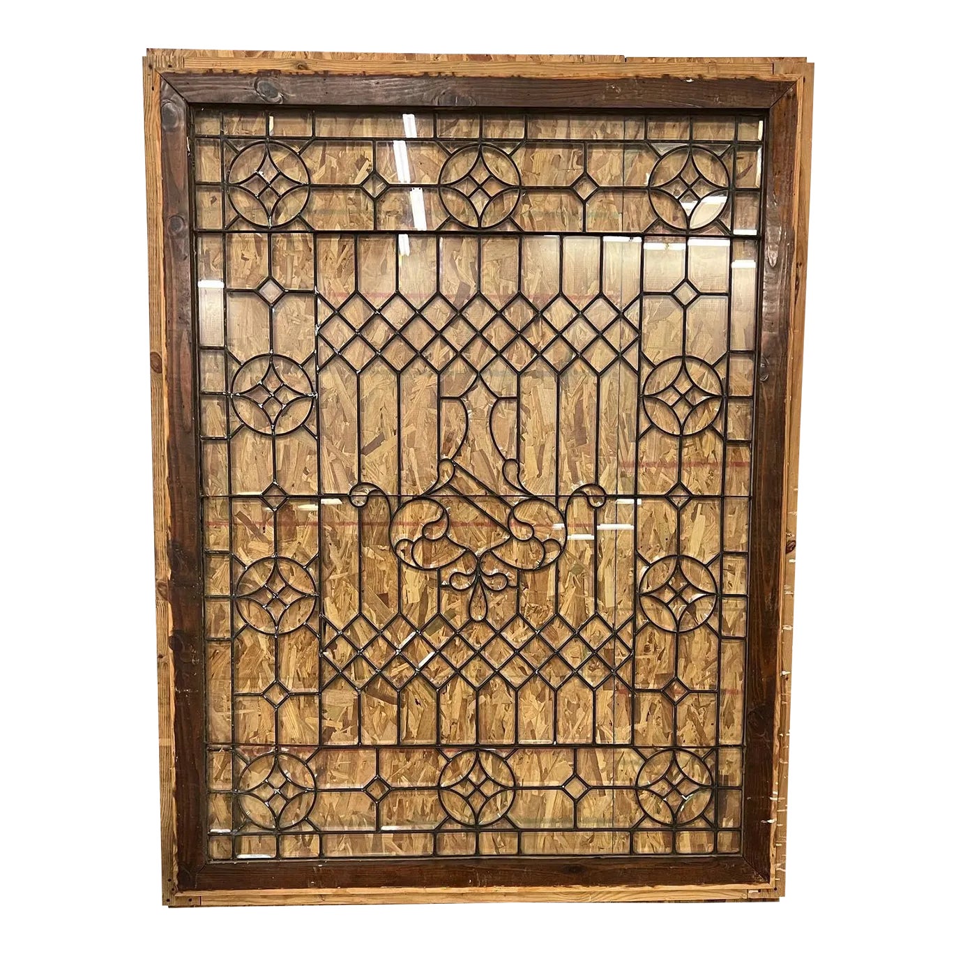 Oversized Monumental Victorian Leaded Window | Chairish