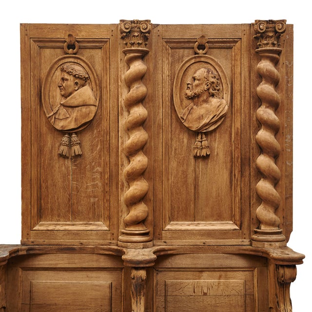 18th Century Italian Baroque Antique Church Pew With Panels | Chairish