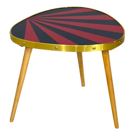 Mid-Century Modern Kidney-Shaped Table or Plant Stand | Chairish